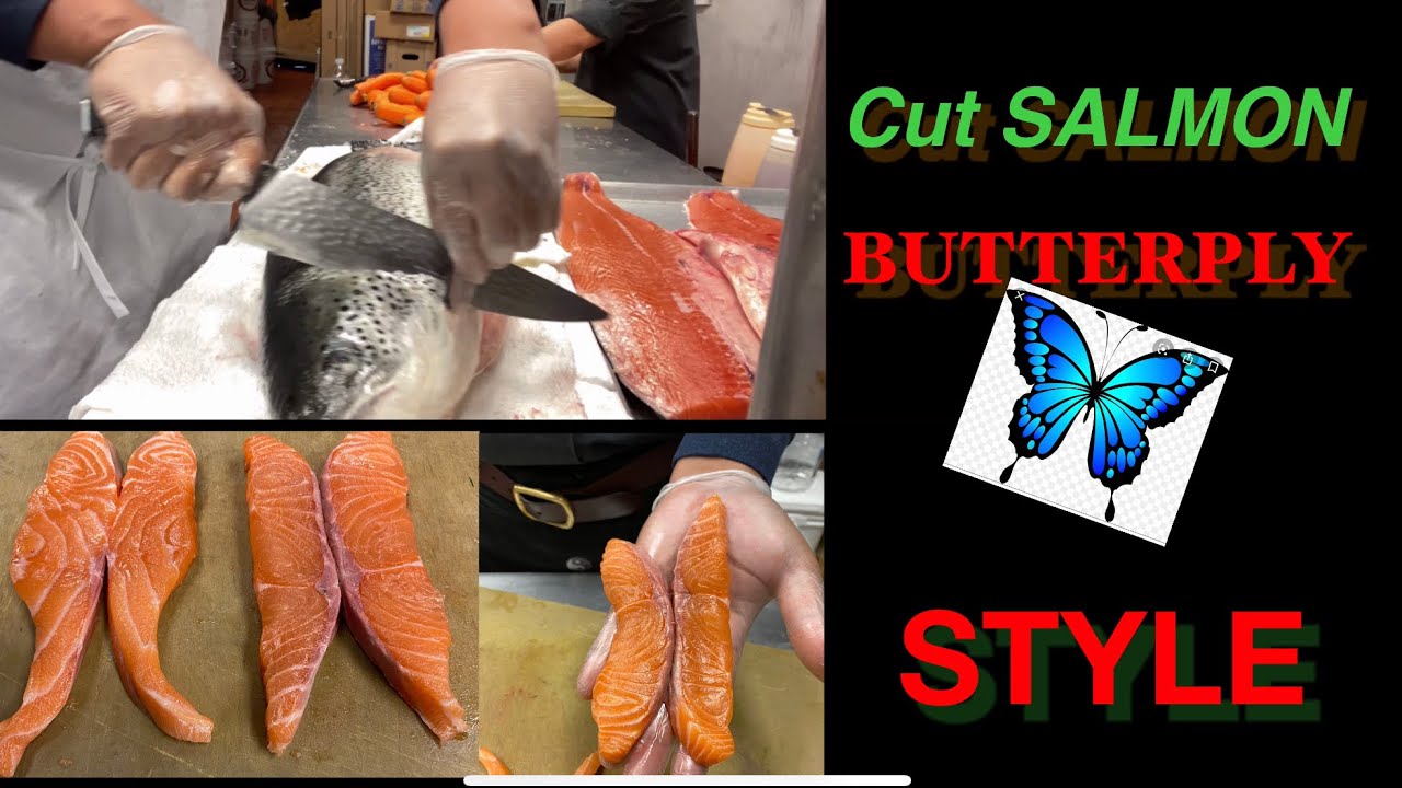 HOW TO CUT SALMON BUTTERFLY STYLE - YouTube