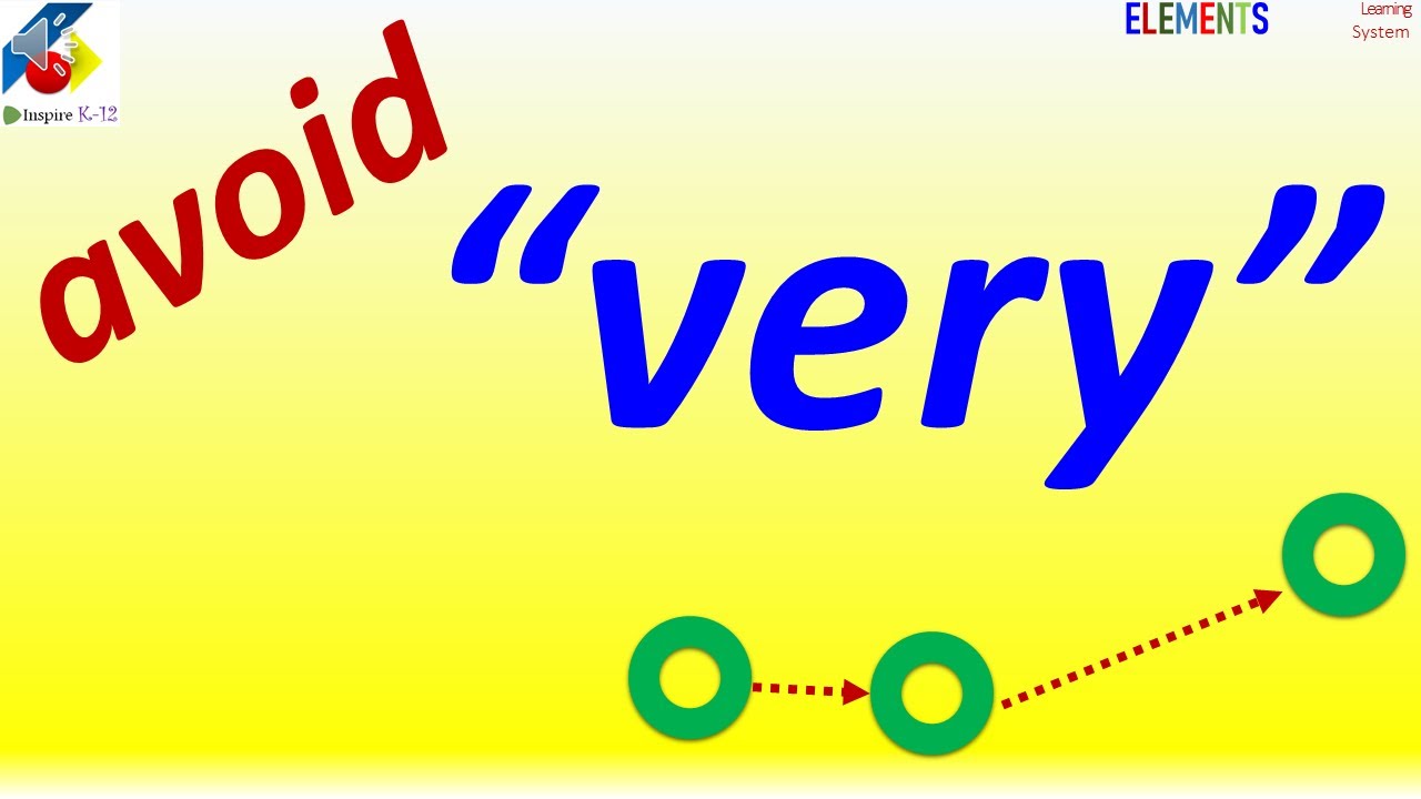 Avoid VERY, learn to use appropriate ADJECTIVES - YouTube