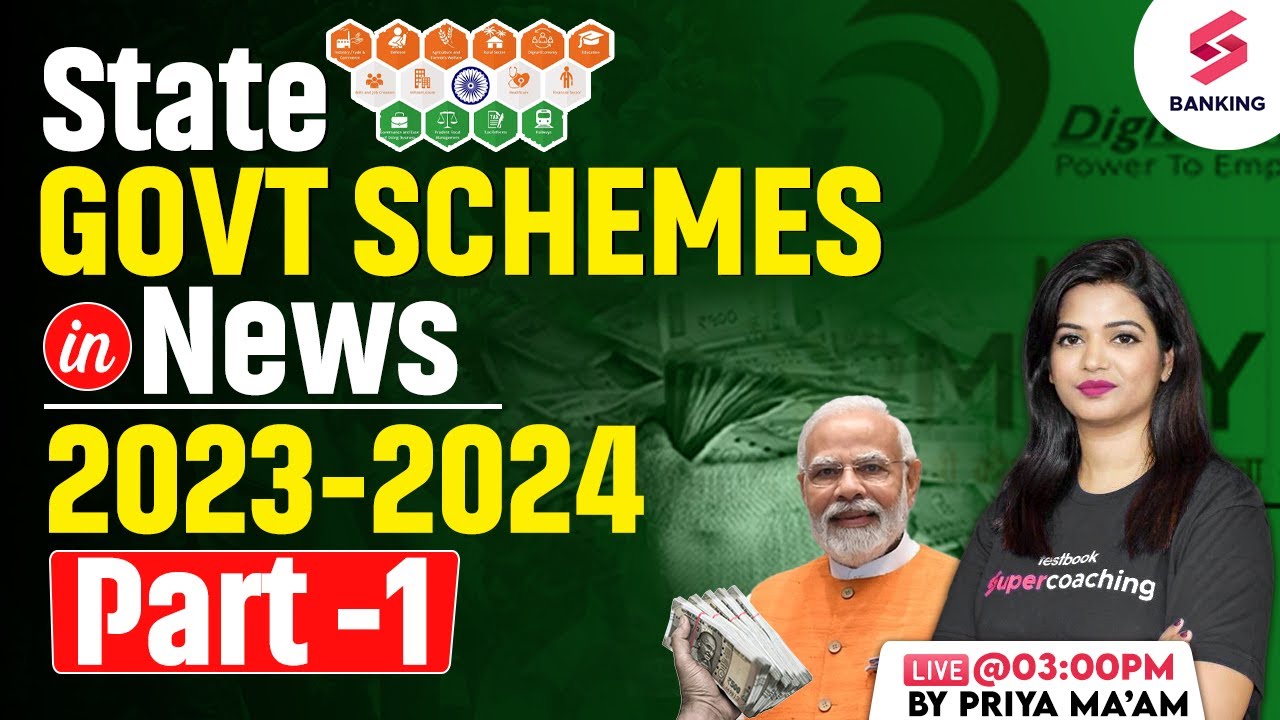 All Government Schemes For Banking Exam 2024 | Part-1 | Government Schemes 2024 | By Priya Ma'am ...