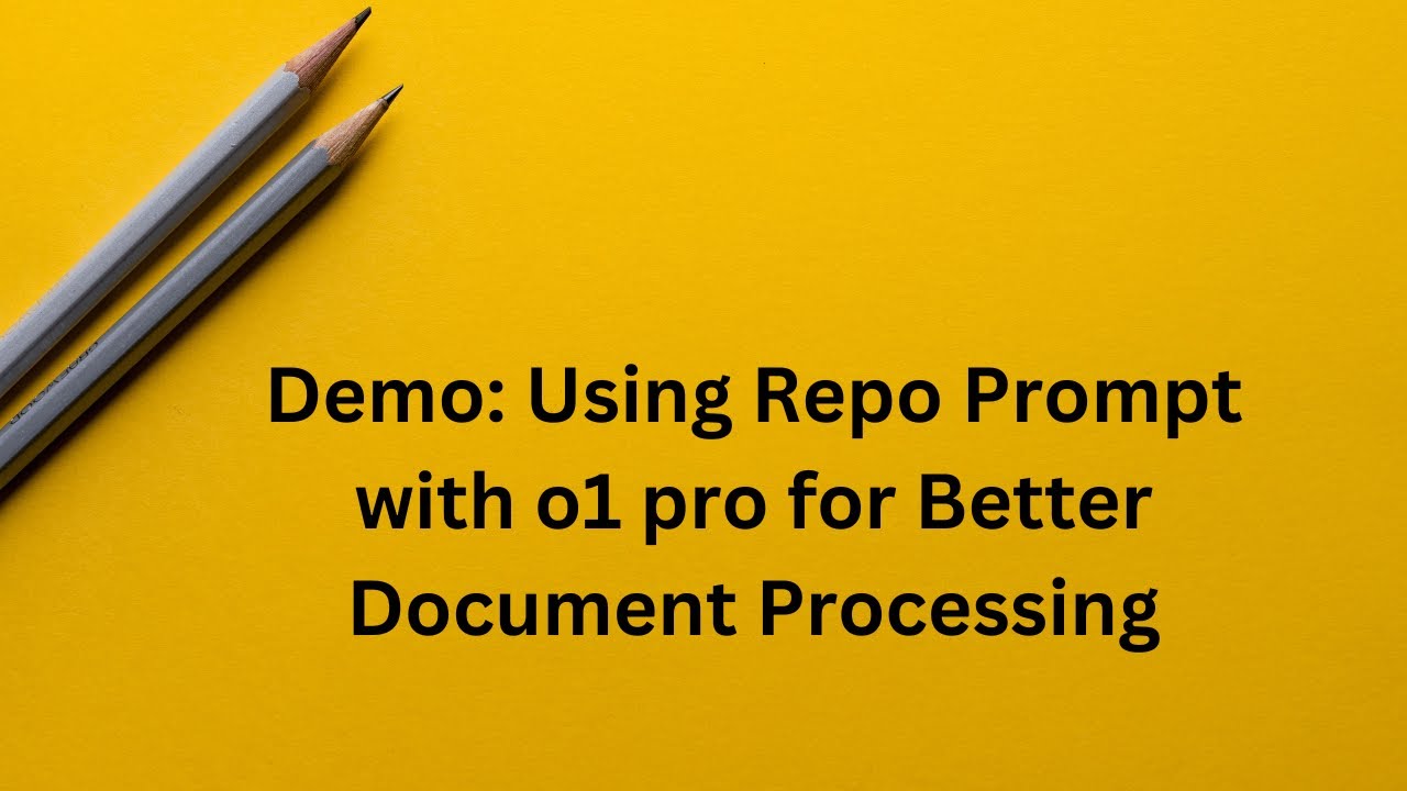 Demo: Using Repo Prompt with o1 pro for Better Document Processing - YouTube