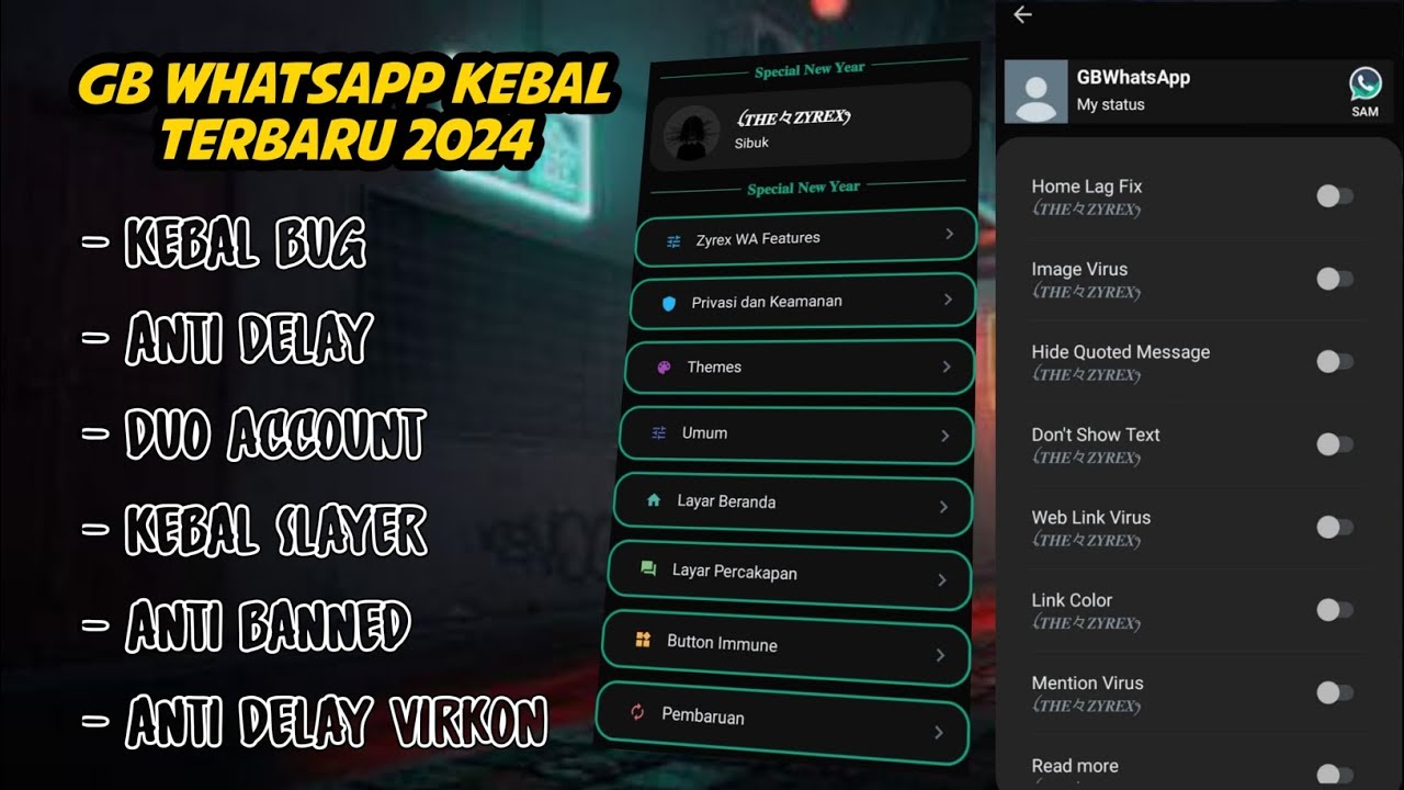 GB WHATSAPP IMMUNE || KEBAL SEMUA VIRUS DAN BUG BOT || TERBARU 2024 ...