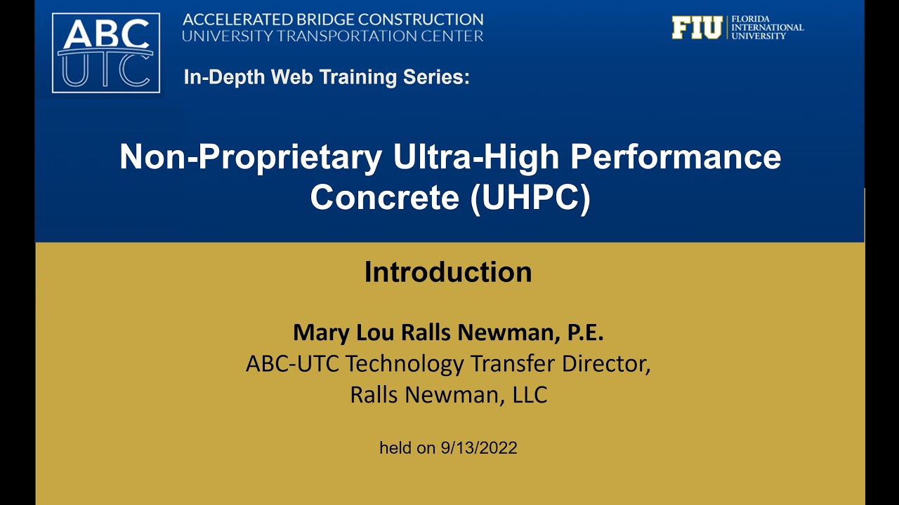 Introduction - Non-Proprietary Ultra-High Performance Concrete (UHPC ...