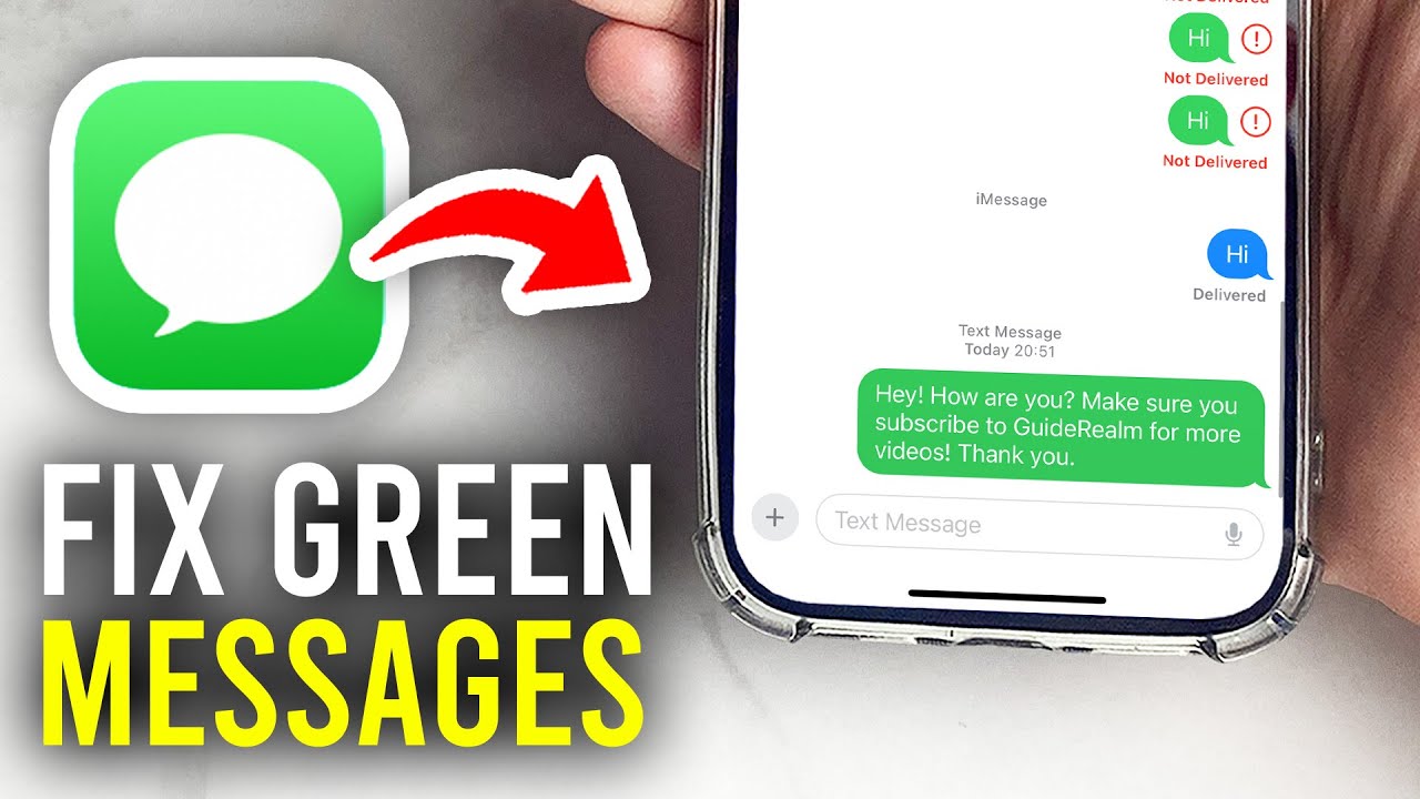 How To Fix iPhone Sending Green Messages - Full Guide - YouTube
