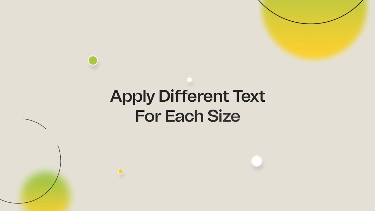 Apply Different Text For Each Size - YouTube