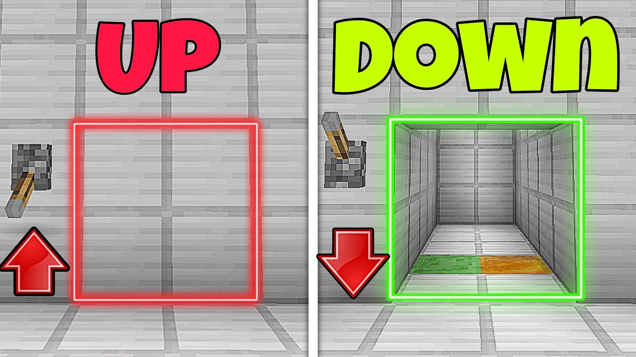 Build This Easiest Up & Down Sliding Door In Minecraft | Bedrock 1.21 ...