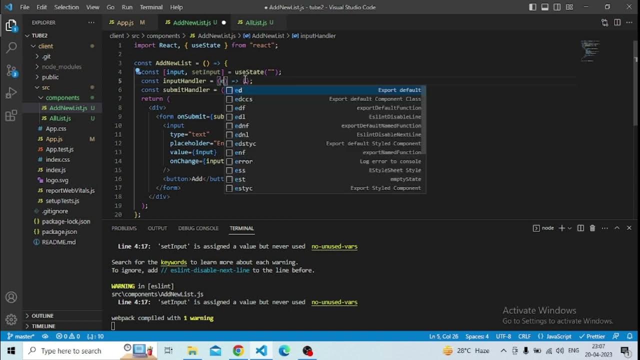 Todo List App Project In Reactjs From Scratch In Hindi Reactjs Project Youtube