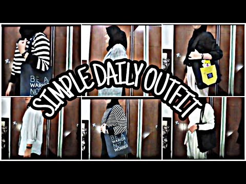 Simple Outfit For Hijab Lookbook || Buat yang suka pake hijab warna item, wajib nonton !!:)