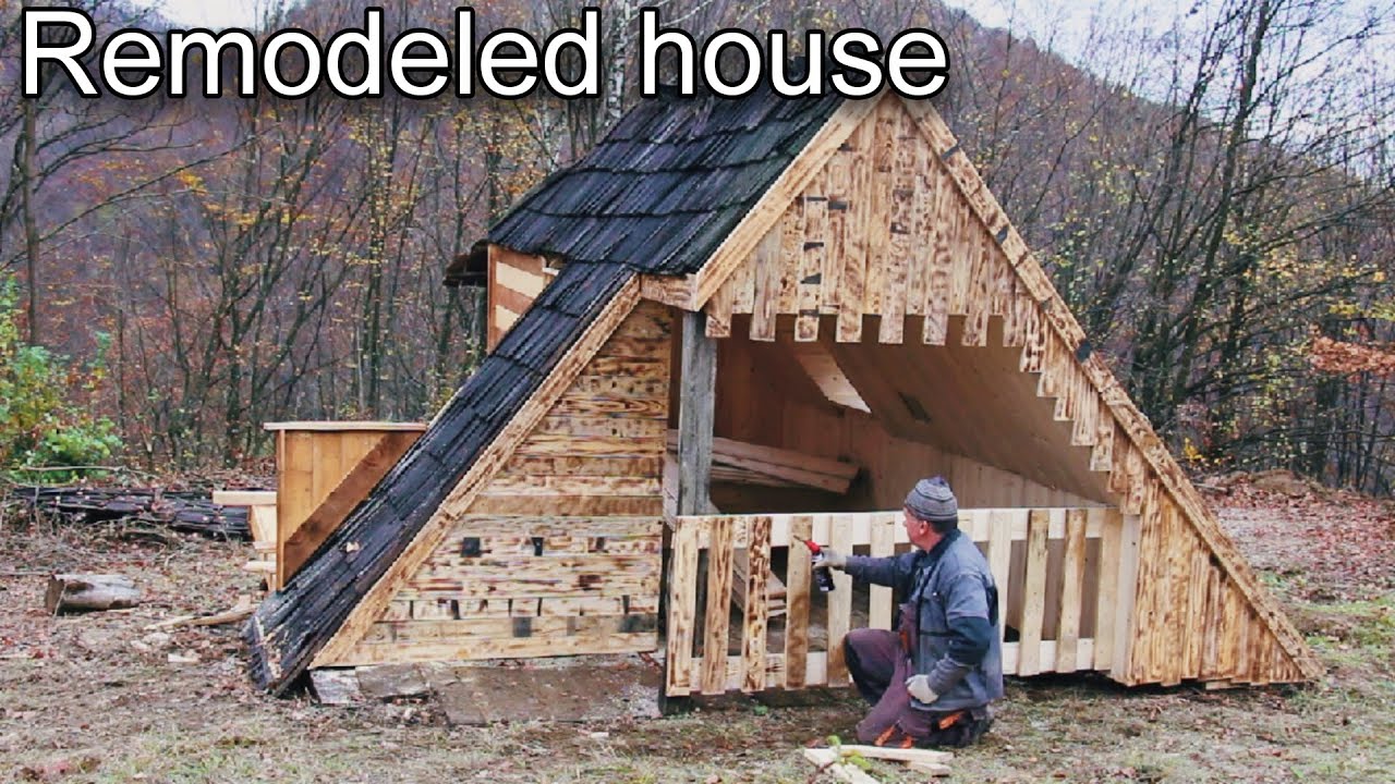 A converted house from an old hut. Construction in nature - YouTube