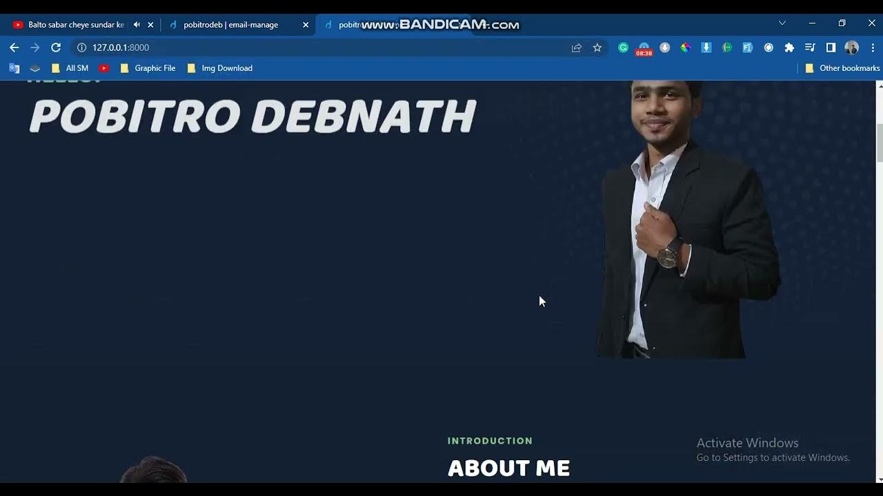 portfolio website with php laravel - YouTube
