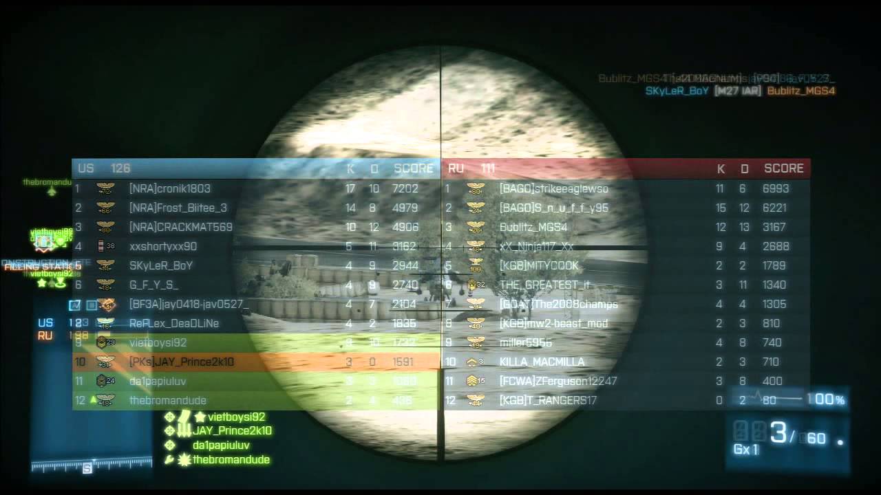 BattleField 3 - FAST RECON POINTS!!! Easy Sniper Kills. How to Shoot ...
