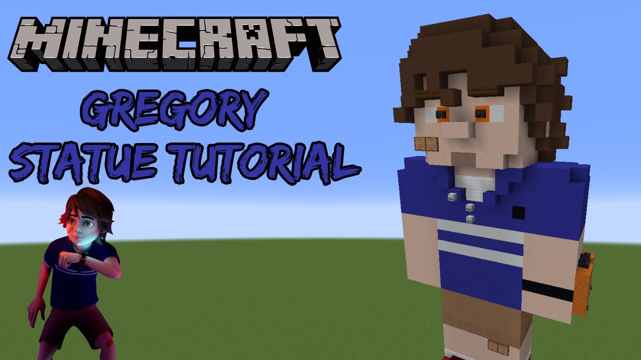 Minecraft Tutorial RE-DO: Gregory Statue (Five Nights at Freddy's: Security Breach) - YouTube