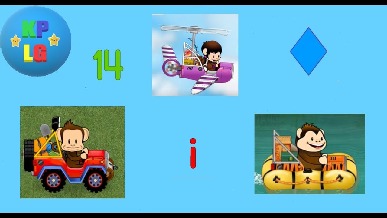 Letters, shapes and numbers with Monkey Explorers | Educational kids ...