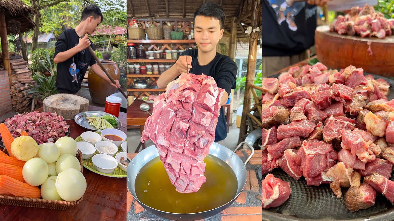 Handsome chef cook beef for yummy recipe - The best beef cook ever by ...