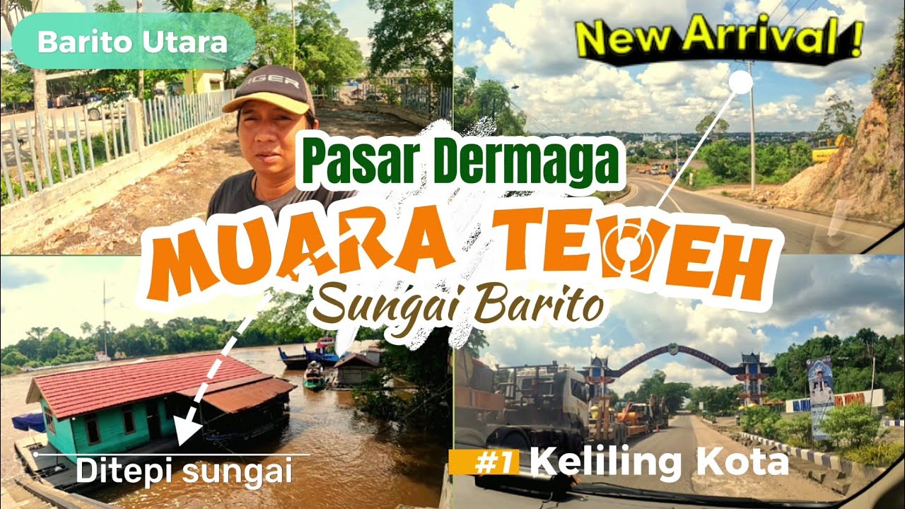 Kota Muara Teweh || Pasar Dermaga Muara Teweh || Keliling Kota. - YouTube