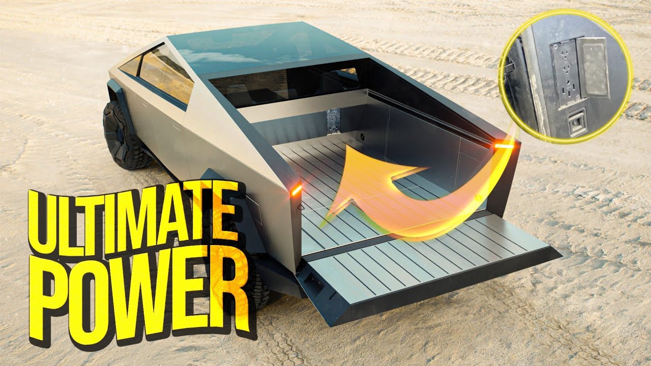 Tesla Cybertruck Bed Outlets Leaked! - YouTube