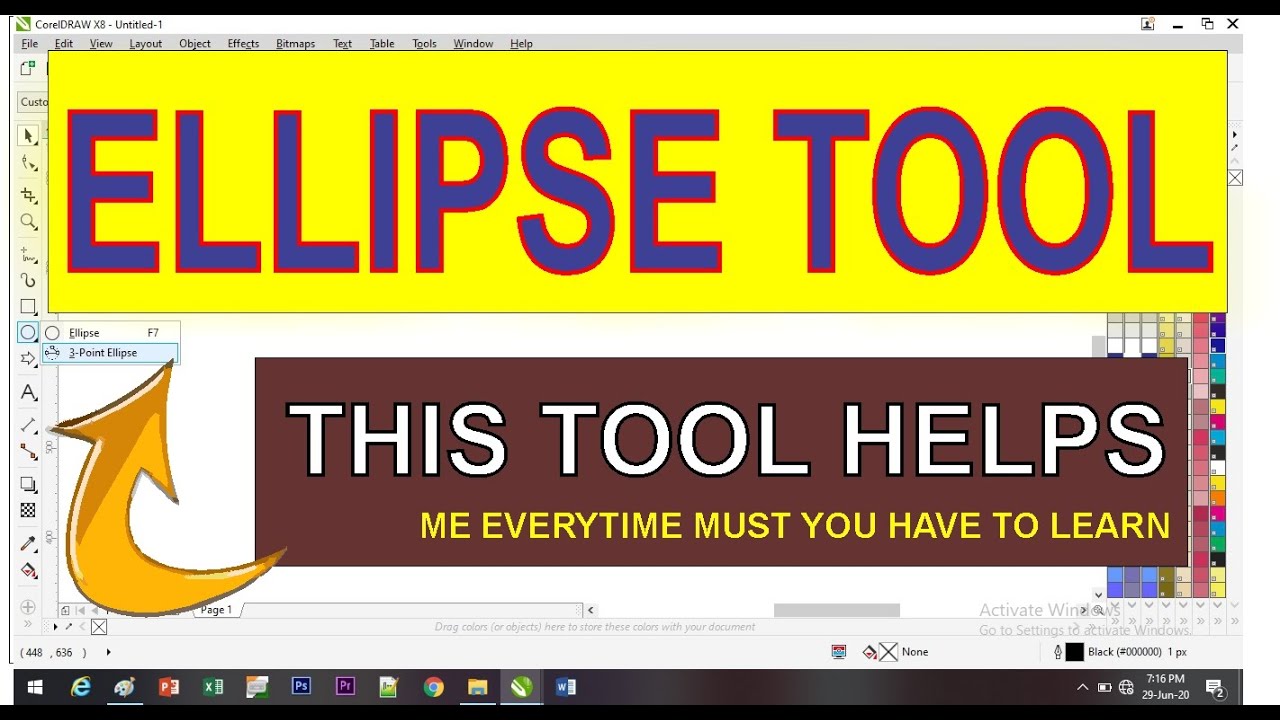 How To Use Ellipse Tool In Corel Draw X8 In Urdu hindi Ellipse Tool how-to-use-ellipse-tool-in-corel-draw-x8-in-urdu-hindi-ellipse-tool