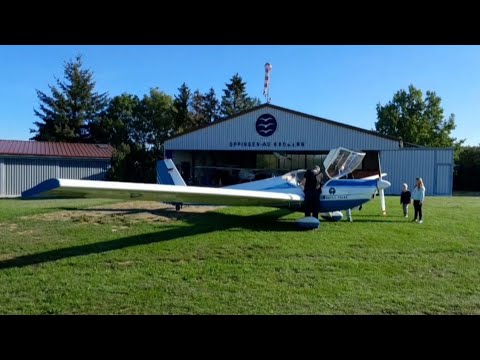Legendär! Rotax Falke - Start & Flug "Scheibe Motorfalke" - YouTube