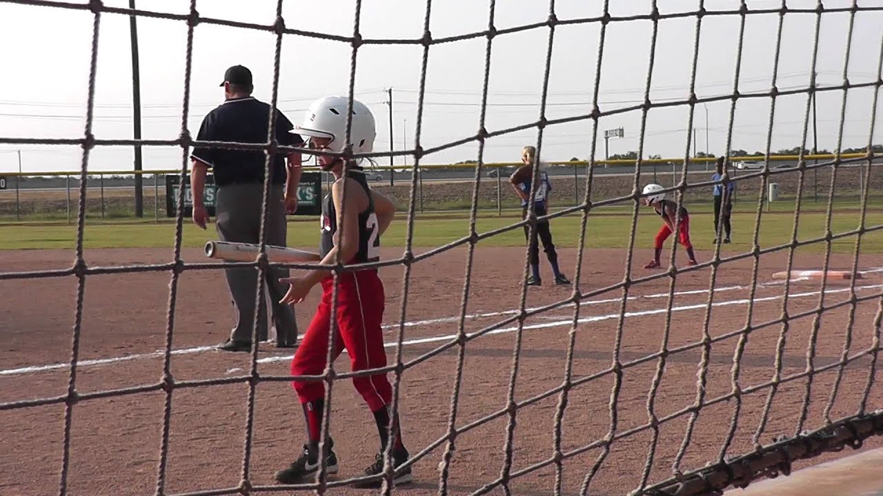 7 Year Old Plays 8U Softball - YouTube