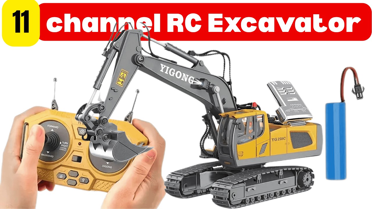 "Amazing 11 Channel RC Excavator Build – Realistic Construction Vehicle ...