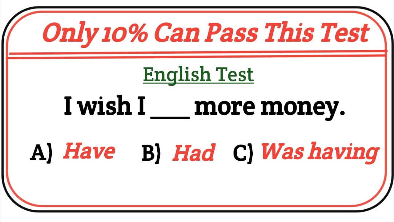 Daily Quiz #2 || If you pass this test your english is excellent ...