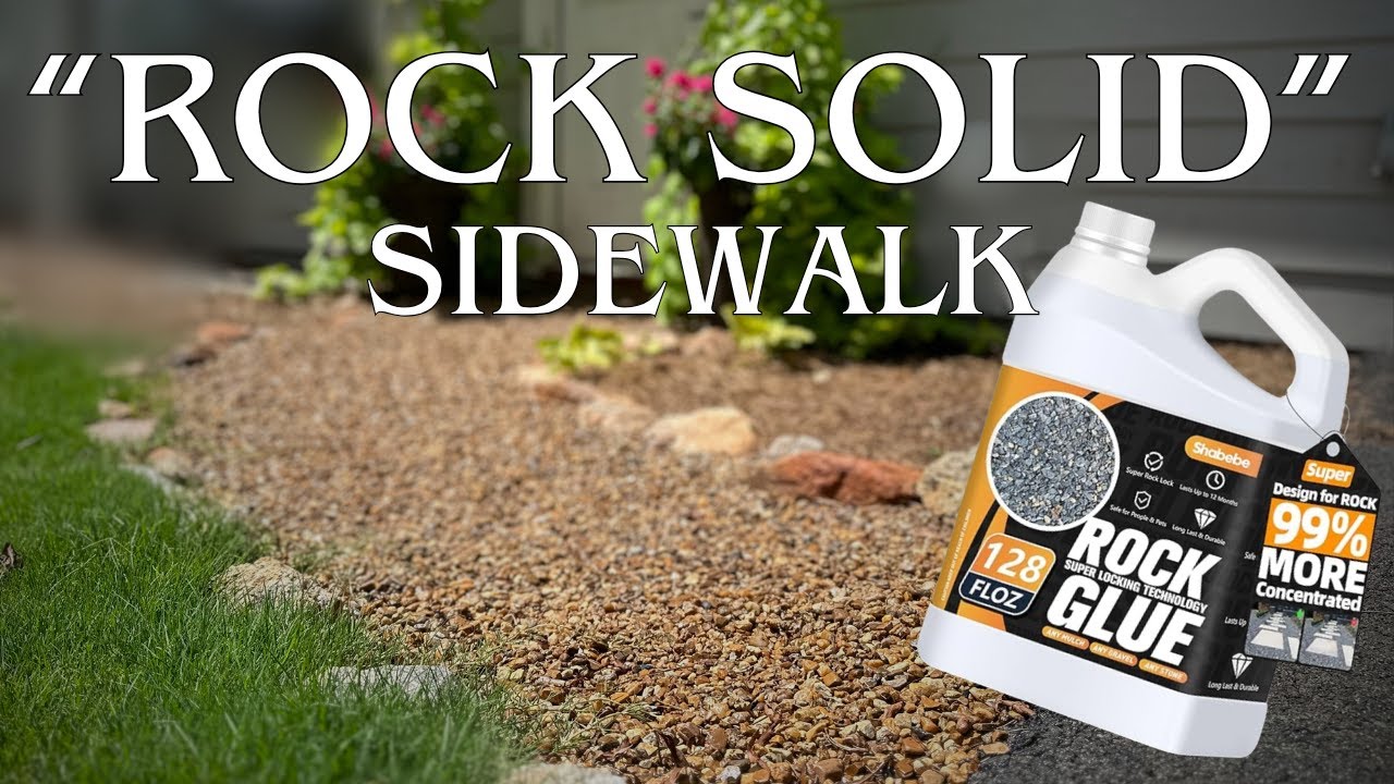 DIY ROCK SOLID Gravel Sidewalk with Shabebe Rock Glue! - YouTube
