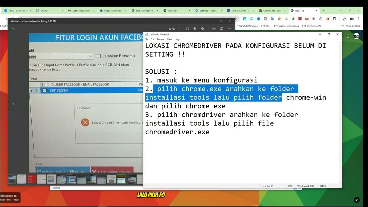 🟣KENDALA LOKASI CHROMEDRIVER PADA KONFIGURASI | BELUM SETTING TEMPAT SIMPAN CHROMEDRIVER DAN ...