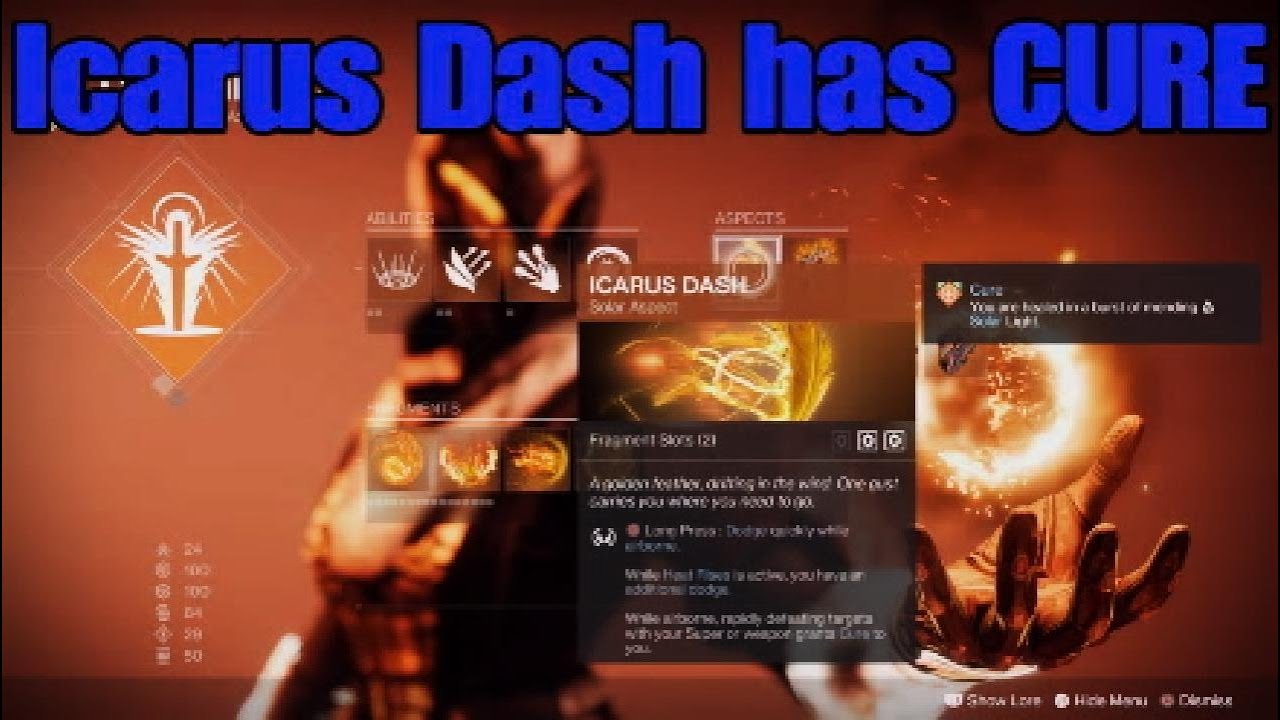 Icarus Dash gives CURE | Destiny 2 - YouTube