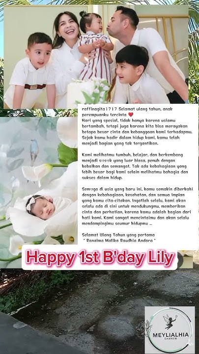 Ultah Pertama Baby Lily Bikin Netizen Heboh! Raffi Ahmad & Nagita Ungkap Pesan Menyentuh!" #fyp ...