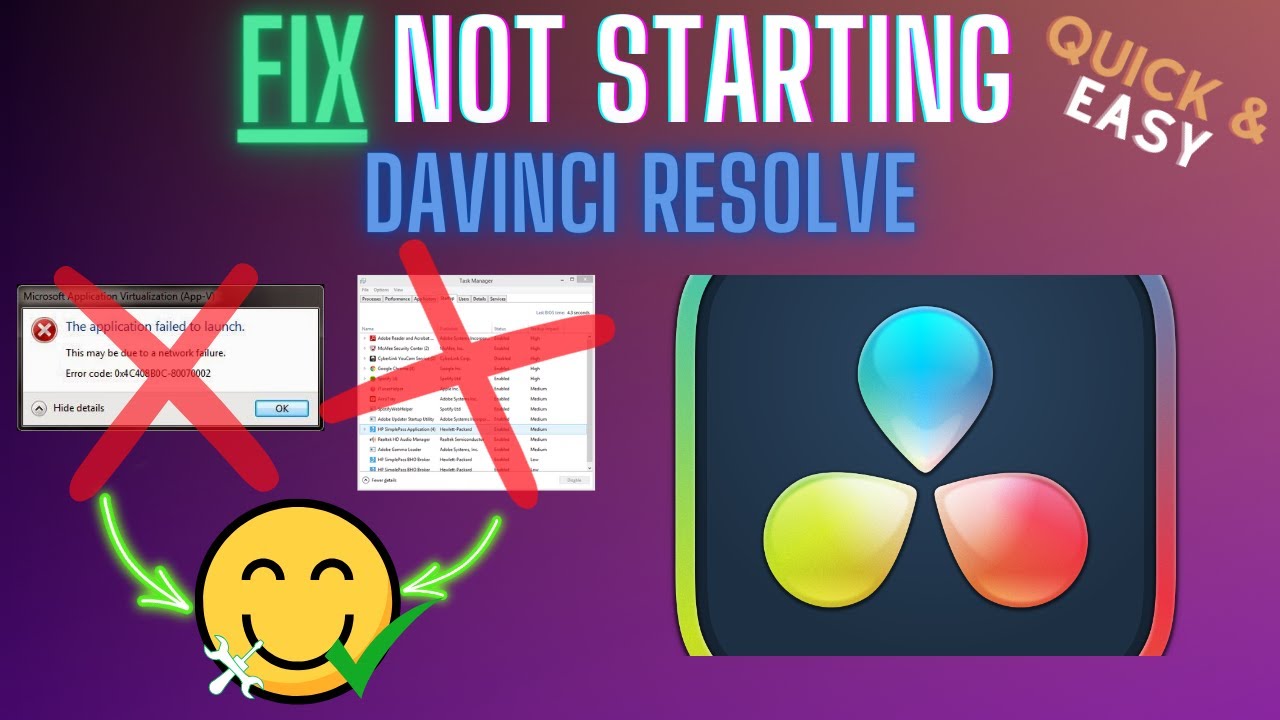 DaVinci Resolve Not Starting? Fix Launch, Black Screen Issues ...