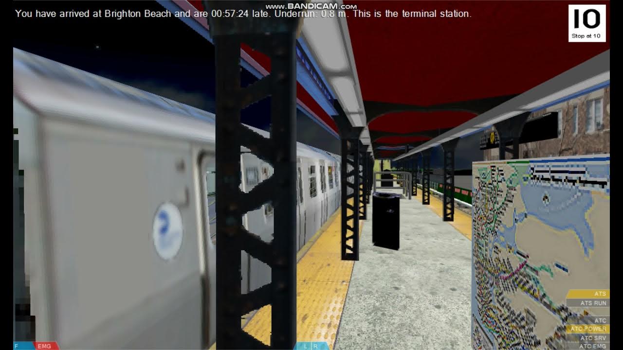 Openbve R160B Alstom Q train Arriving and terminating at Brighton Beach - YouTube