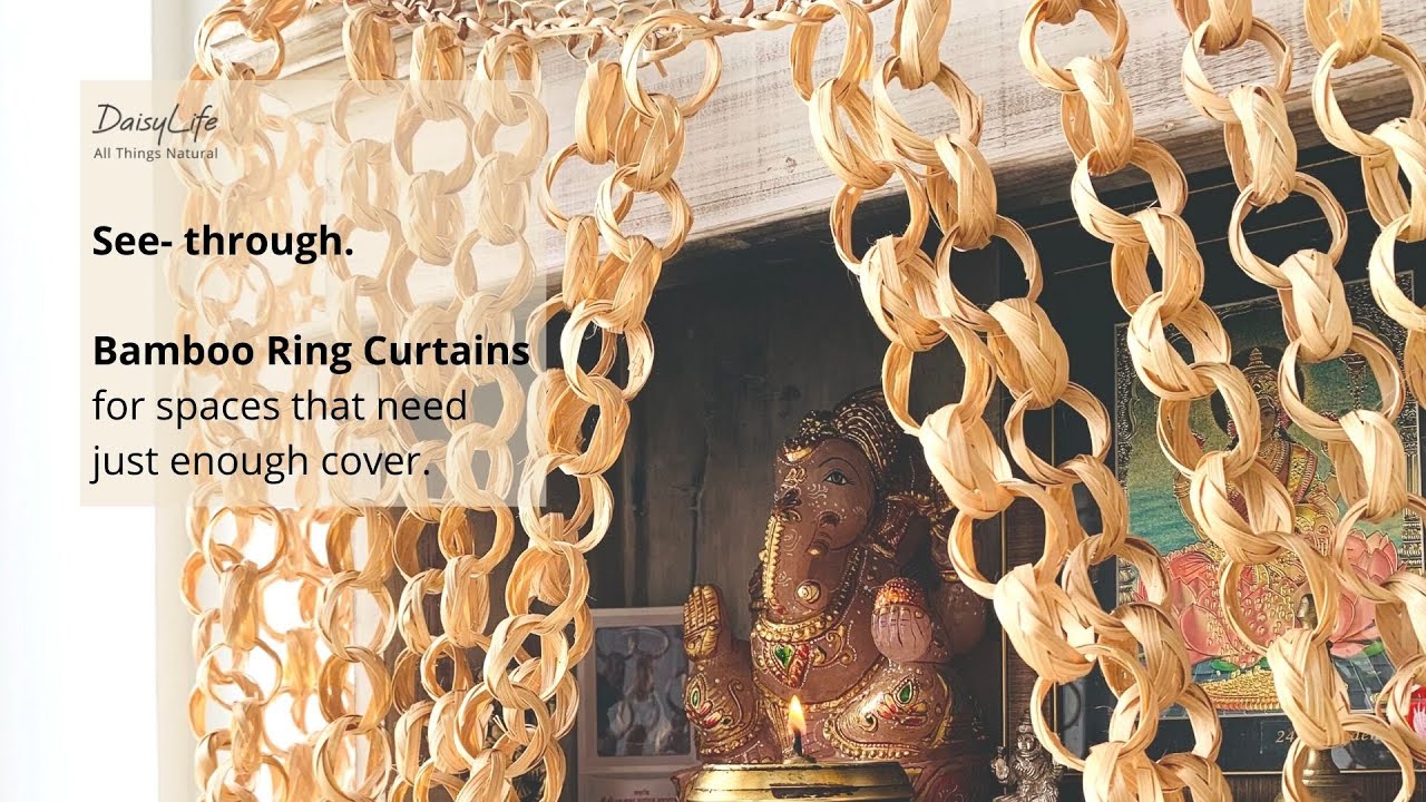 Bamboo Ring Curtains for home decor, backdrops, party decor - YouTube