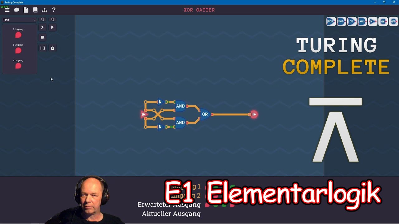 Turing Complete - E1 - Elementarlogik - YouTube