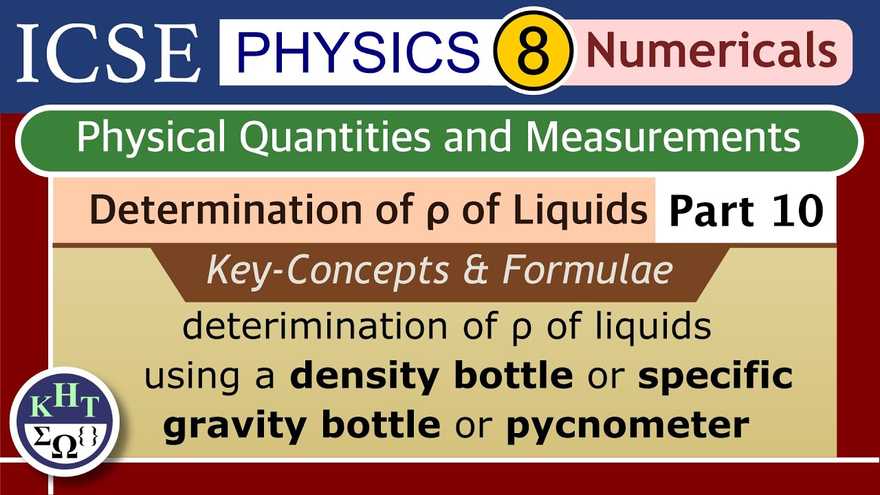 ICSE Physics Class 8 Numerical | Physical Quantities & Measurements ...