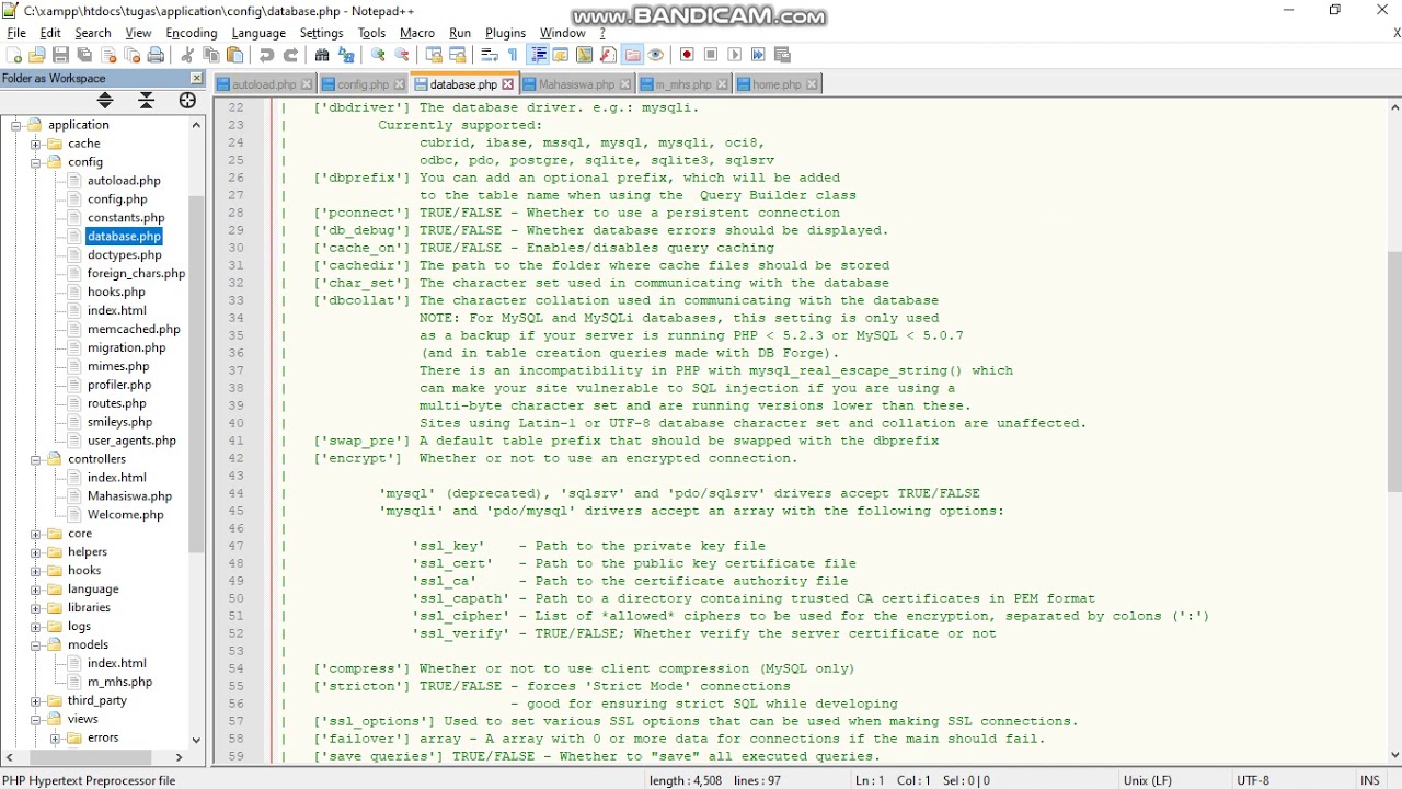 Cara Menghubungkan Mysql dengan Codeigniter - YouTube