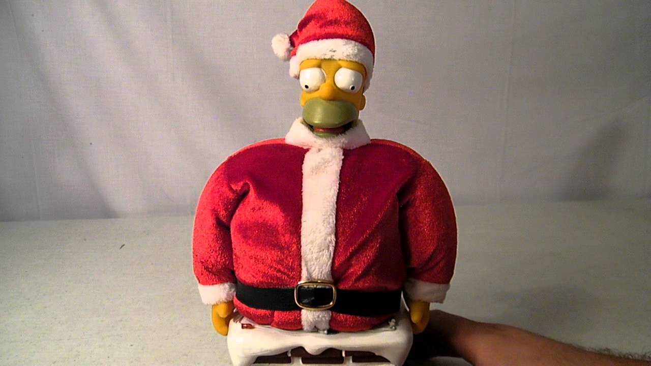 The Simpsons CHRISTMAS HOMER Stuck In The Chimney Santa Homer - YouTube