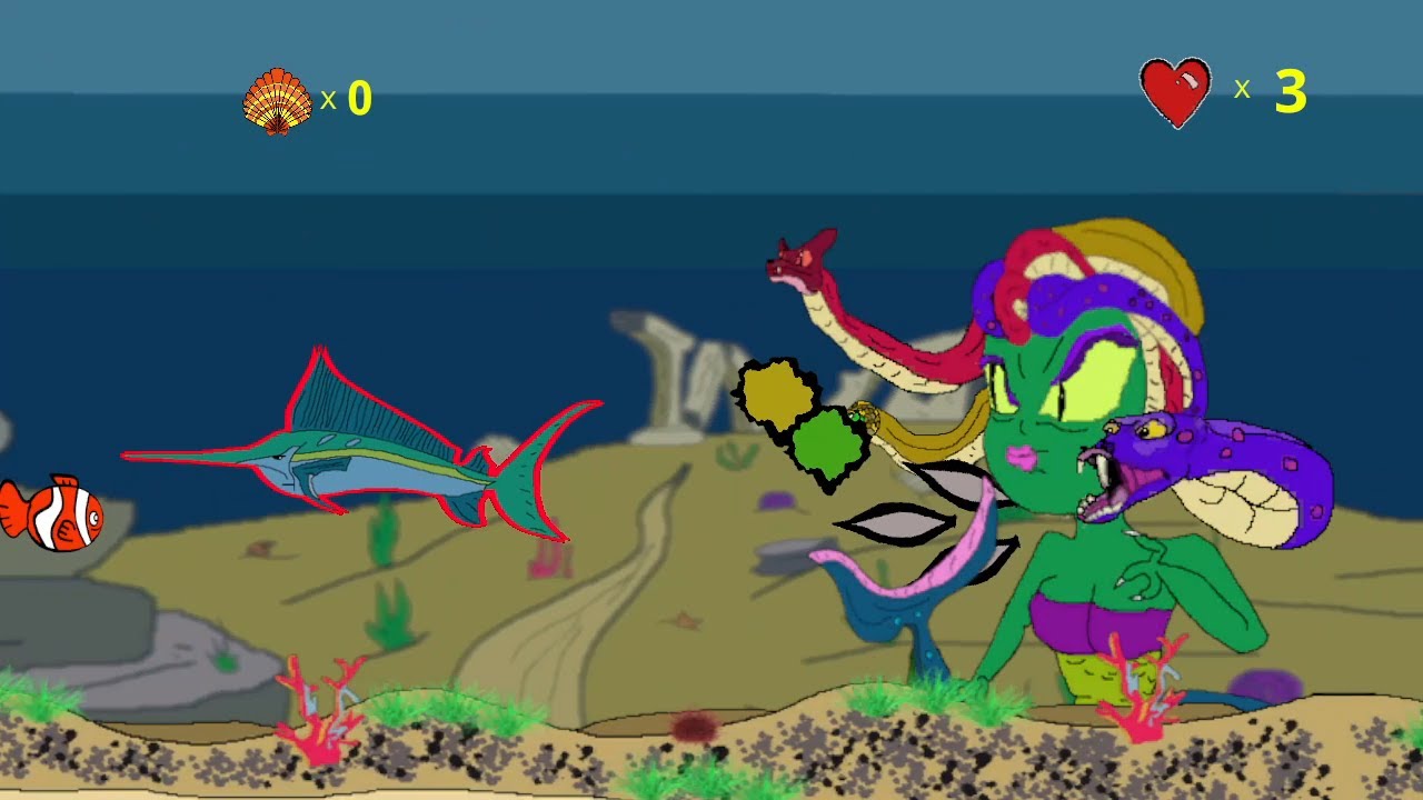 Fish Glutton Boss fight Indie Underwater Level Arcade Game part 5 - YouTube