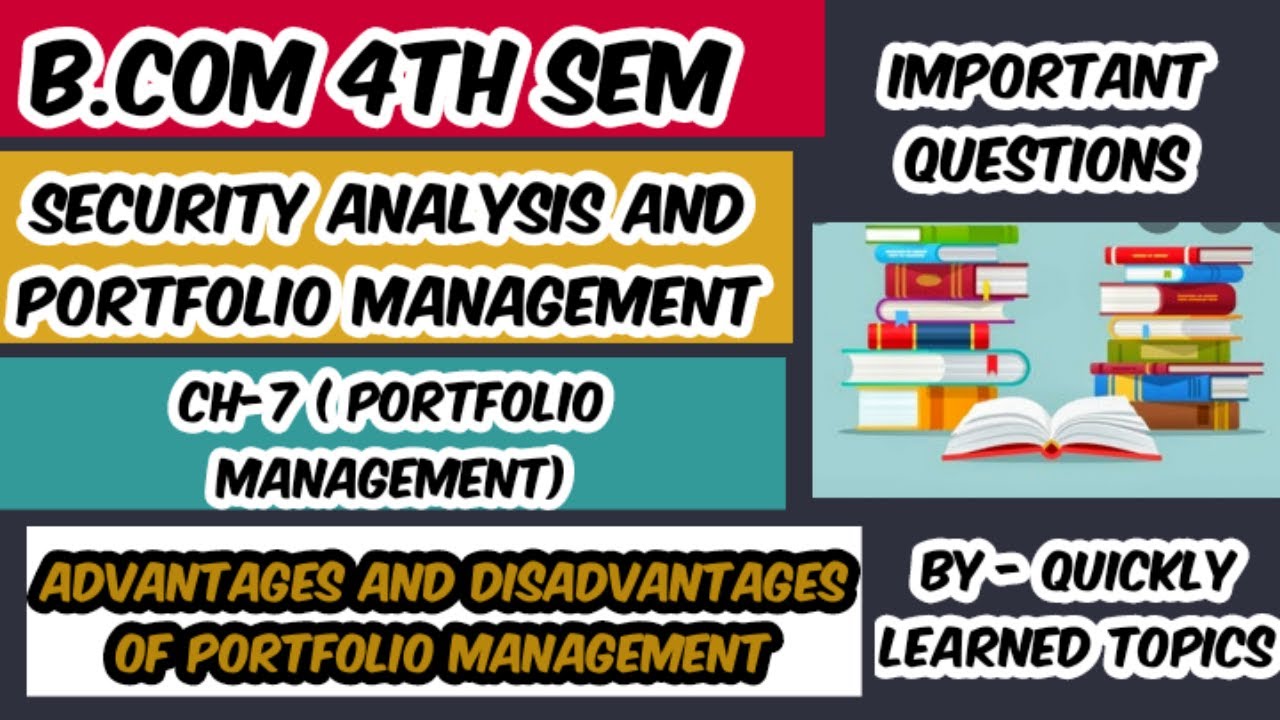 Advantages and disadvantages of portfolio management | pros and cons ...