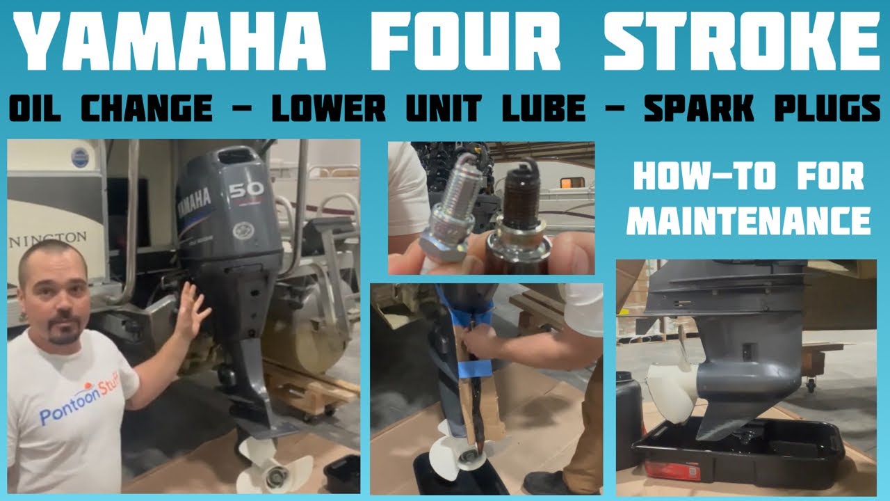 Yamaha Four Stroke Outboard Service - Oil Change, Lower Unit, Spark ...