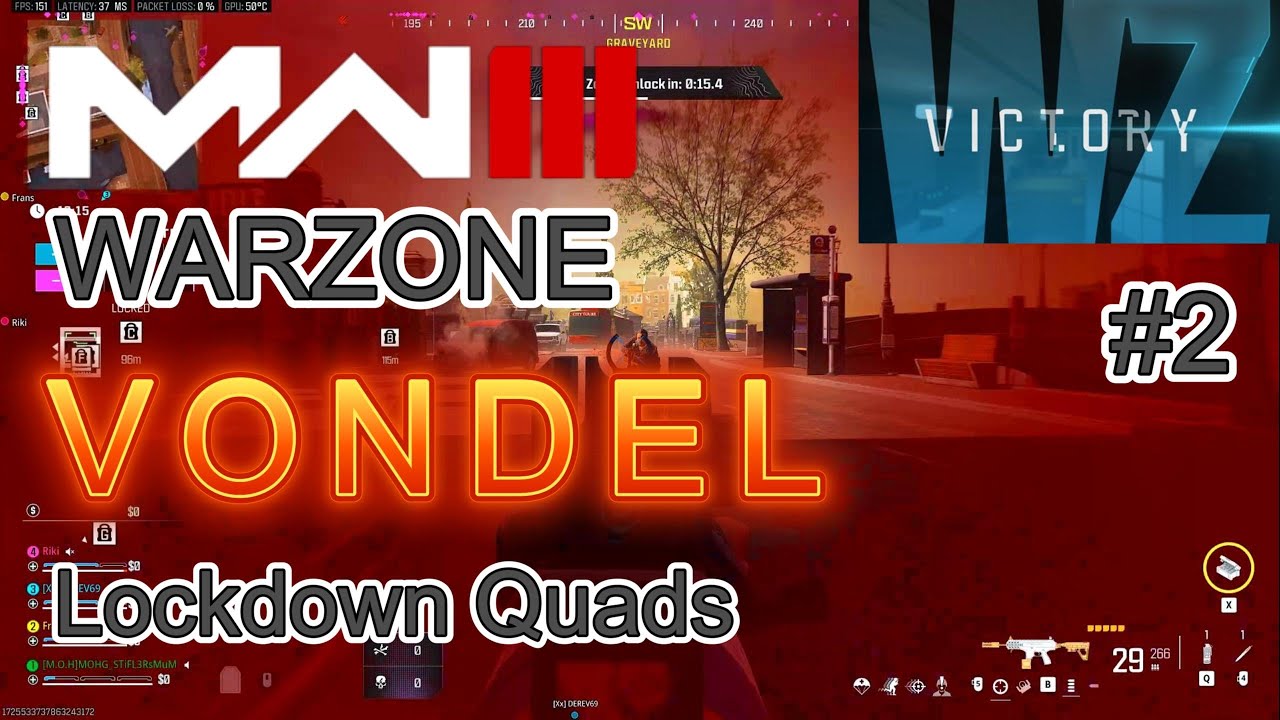 Warzone 3 - Vondel Lockdown Quads Victory #2 Gameplay (no commentary) - YouTube