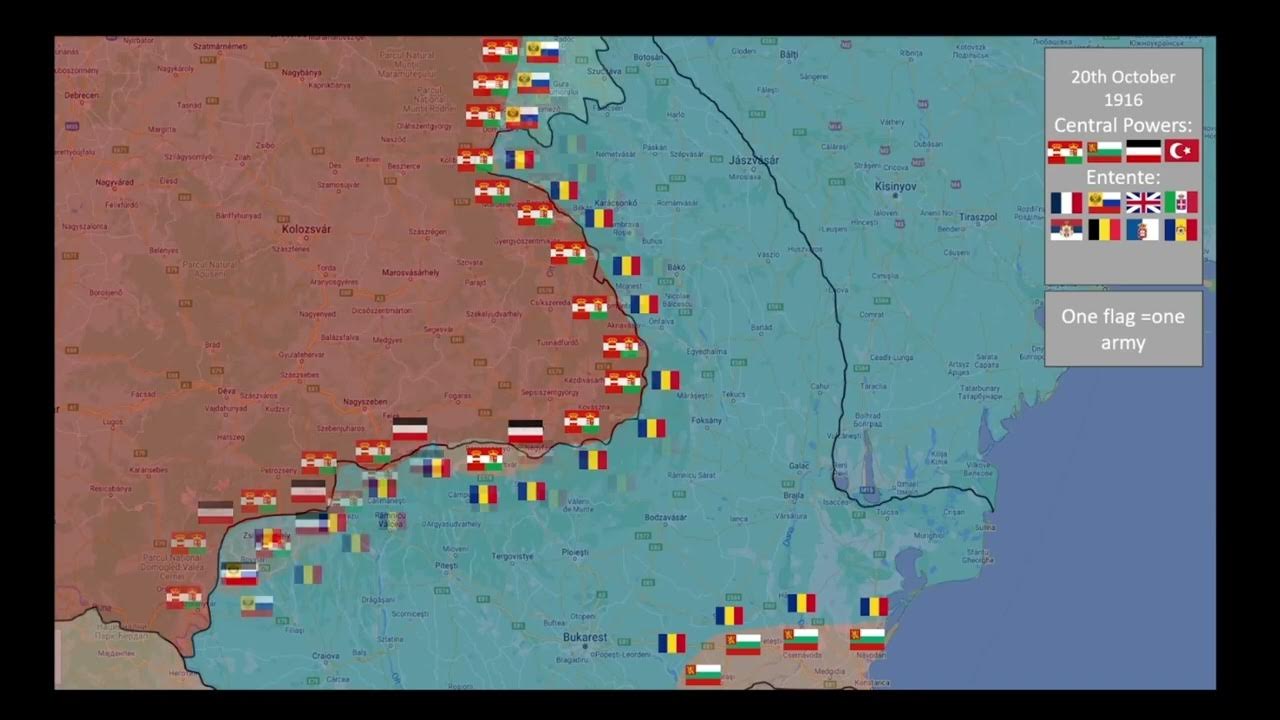 World War 1 - Austro-Hungarian - romanian war timeline (1916-17) (1vh ...