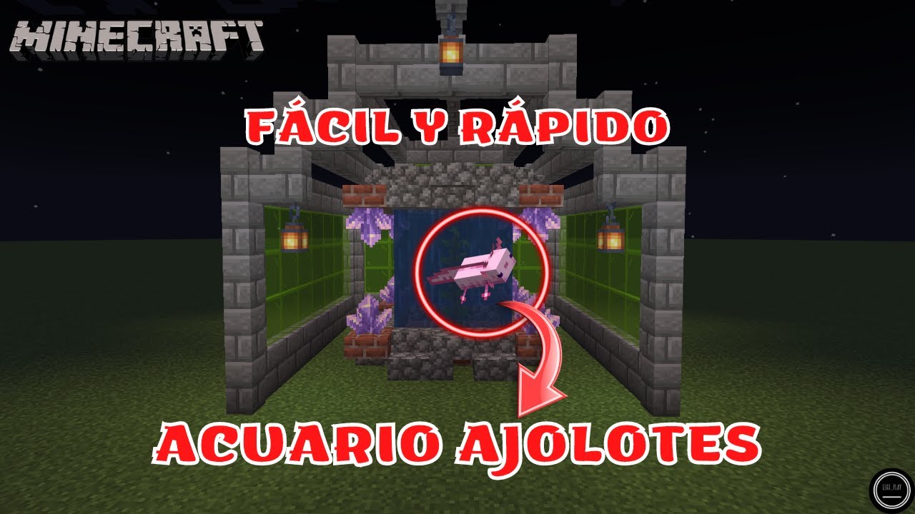 CÓMO HACER FÁCIL Y RÁPIDO UN ACUARIO PARA AJOLOTES EN MINECRAFT? - YouTube
