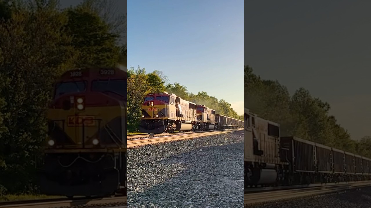 Rare Duo Of KCS SD70MAC’s Lead A Rare Ballast Train! - YouTube