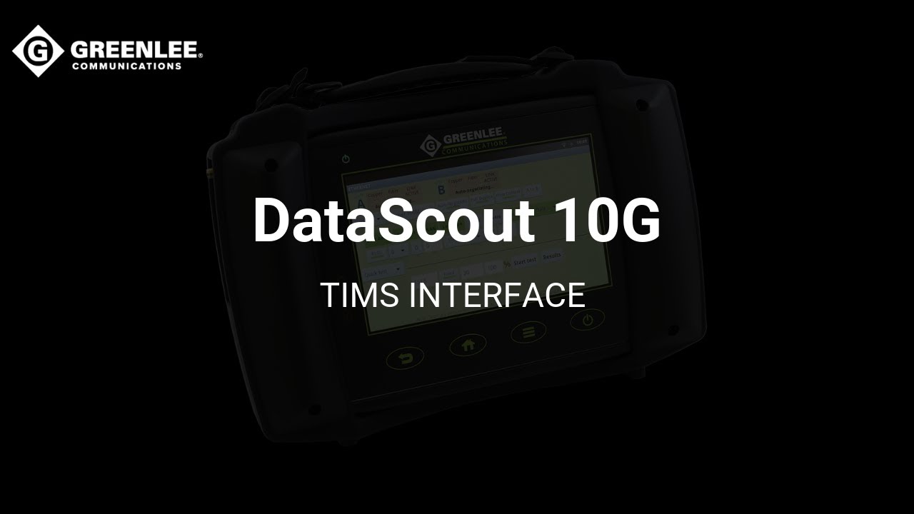 DataScout 10G Training - TIMS Interface - YouTube