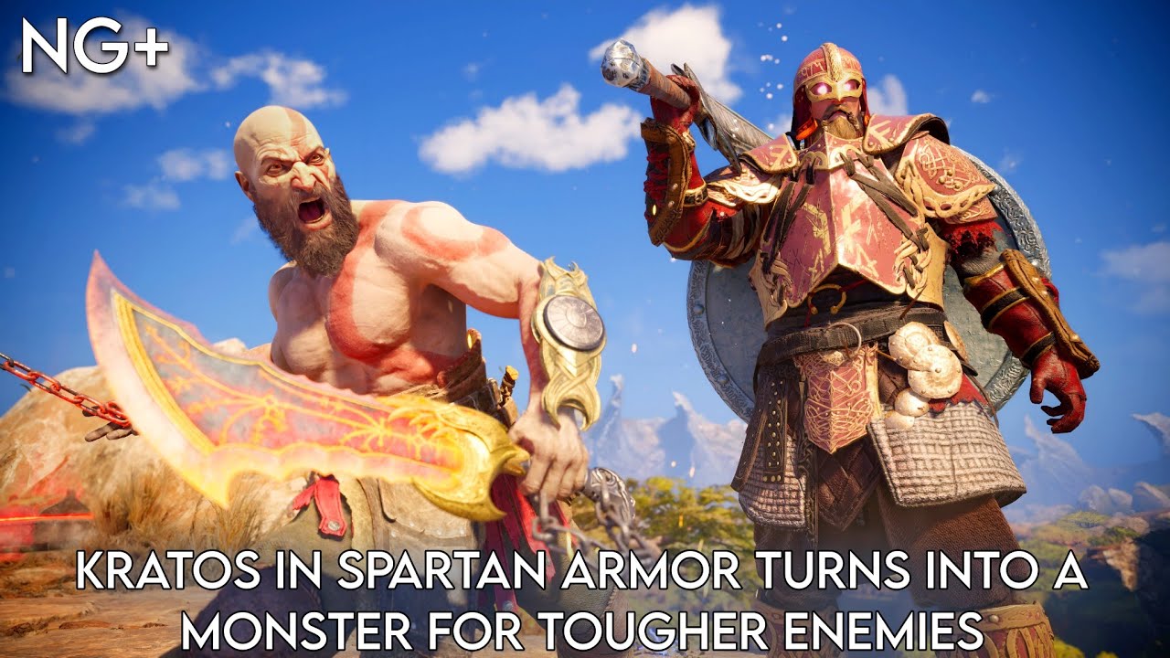 KRATOS IN SPARTAN ARMOR TURNS INTO A MONSTER FOR TOUGHER ENEMIES | GOD ...