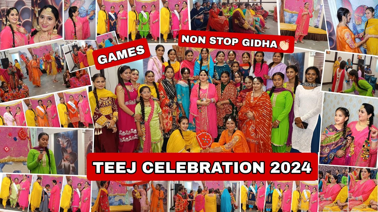 Teeyan Da Mela At Shine Beauty Salon // Teej Festival // Savan Da ...