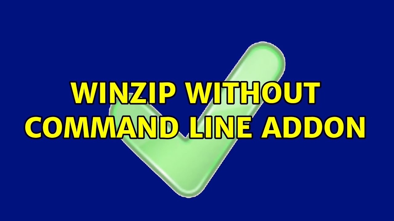 Winzip without command line addon - YouTube