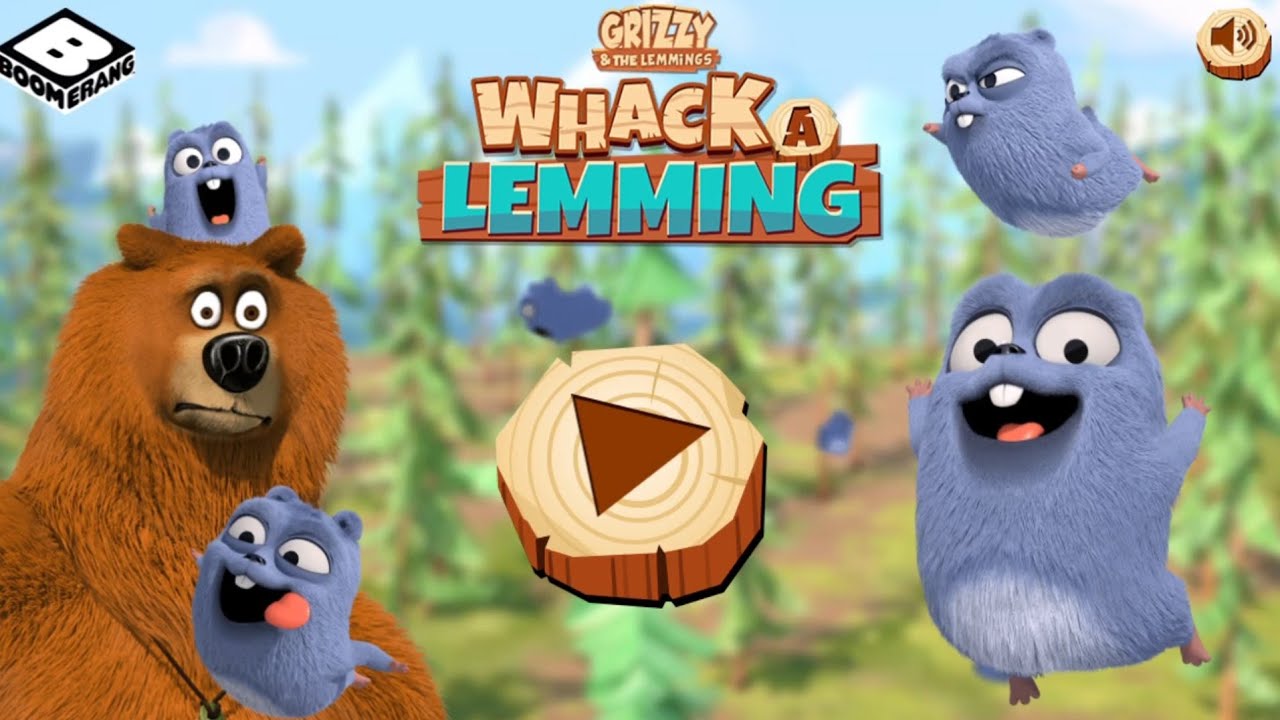The Grizzly & The Lemmings Play Whack Lemmings Game 🤣| Bullbule and ...