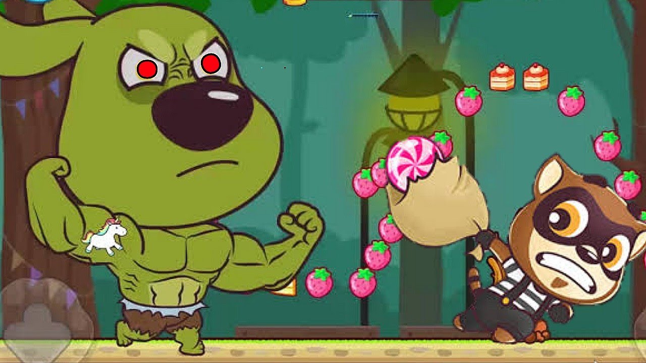 Talking Tom Candy Run Run Brainiac Ben vs Roy Raccoon Gameplay - YouTube