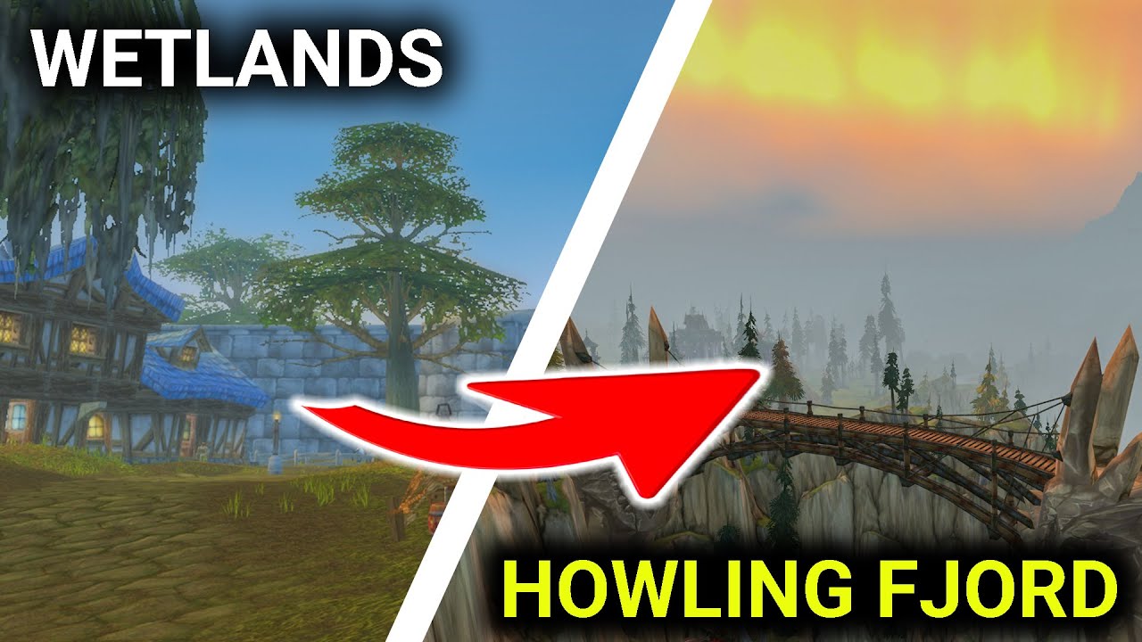 from Wetlands to Howling Fjord in WoW WoTLK (by boat) - YouTube