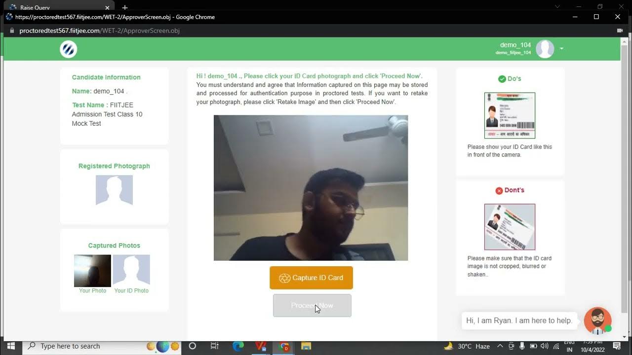 Process, how to take your proctored online exam - YouTube